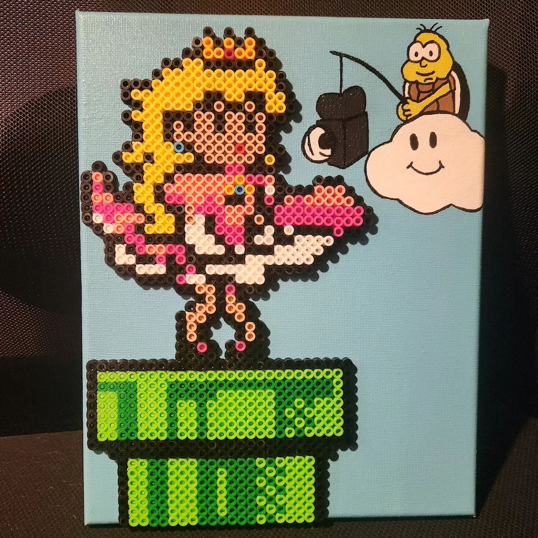 Mario Inspired Princess Peach in Iconic Marilyn Monroe Pose Perler Bead ...