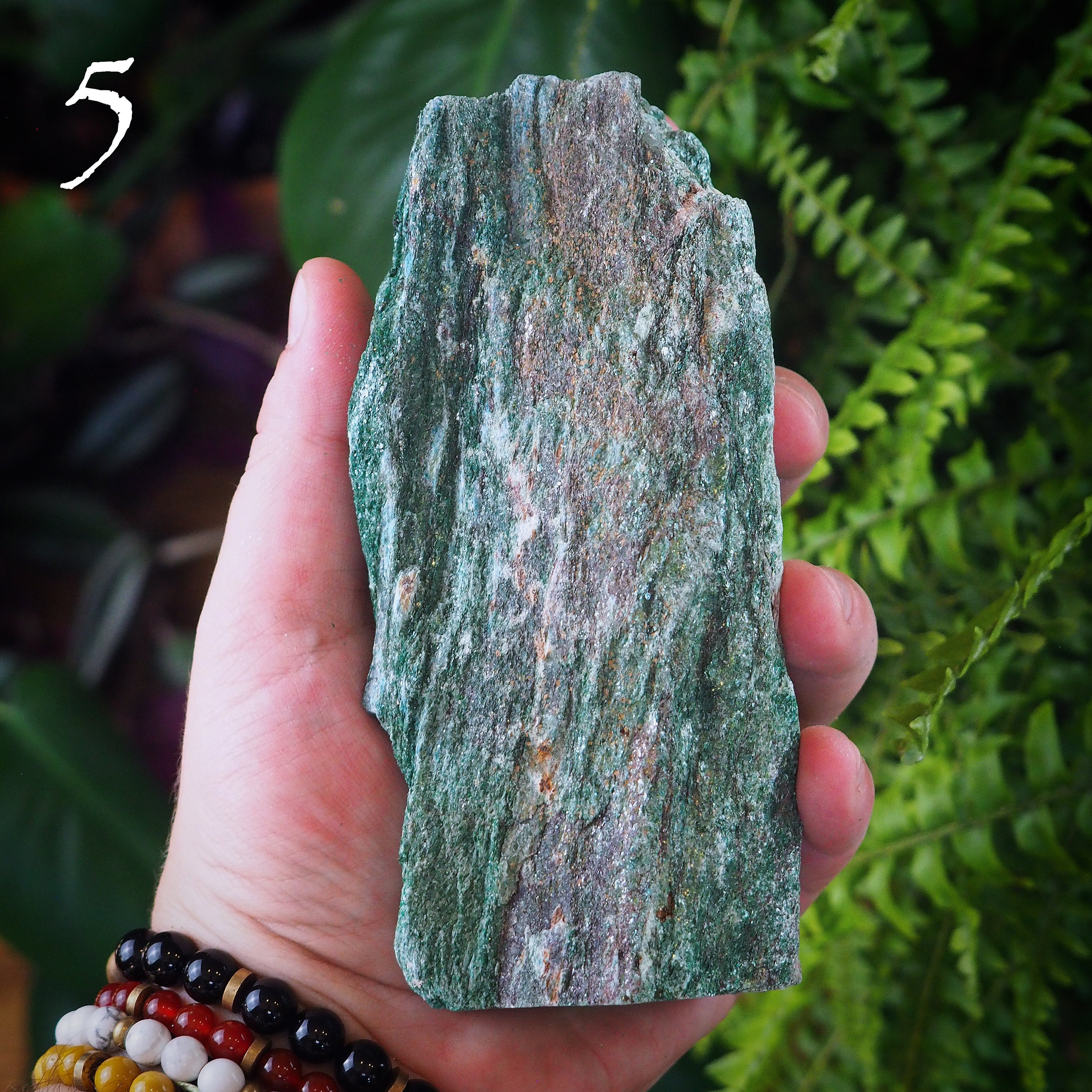 Raw Sparkling Fuchsite Mountain, Slab Standing Blue Green Small Sparkly ...
