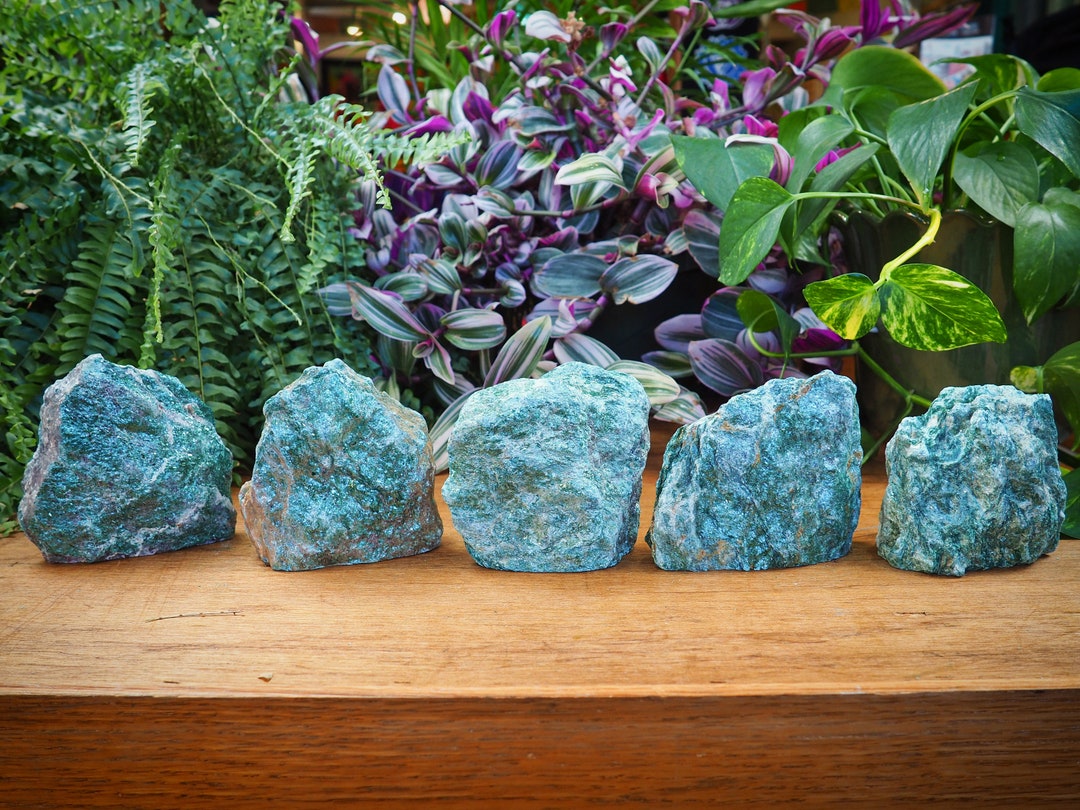 Raw Sparkling Fuchsite Mountain, Slab Standing Blue Green Small Sparkly ...