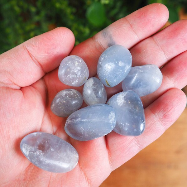 Blue Tumbled Stone - Etsy