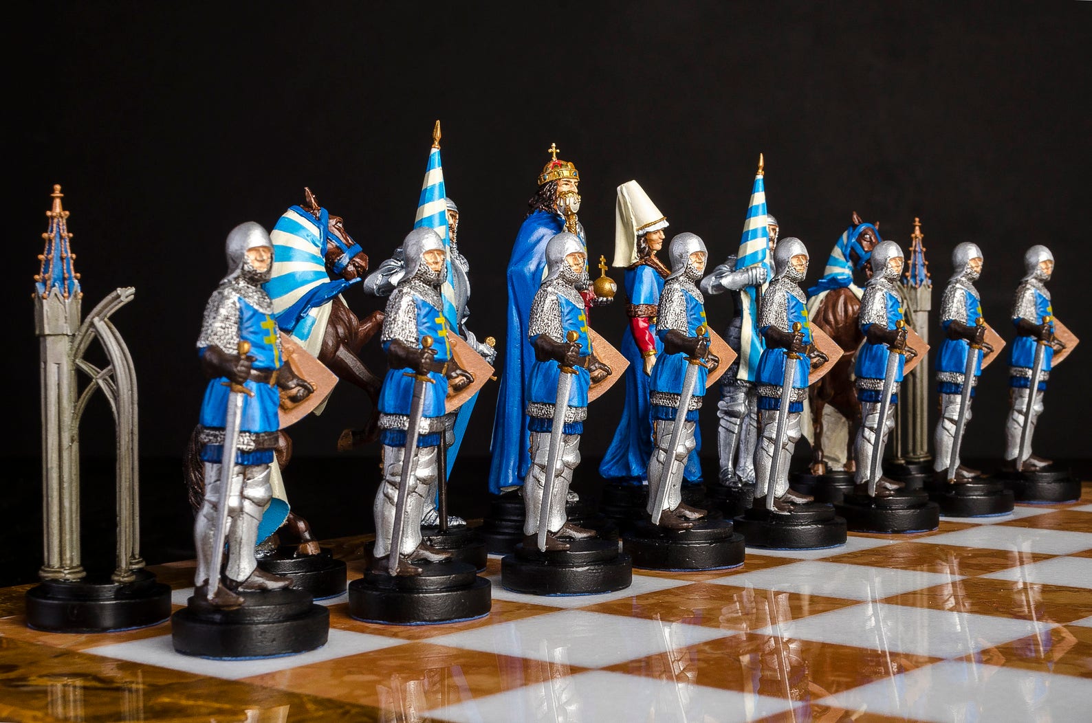 Handmade Chess Set Hungarian - Hand Painted - Etsy
