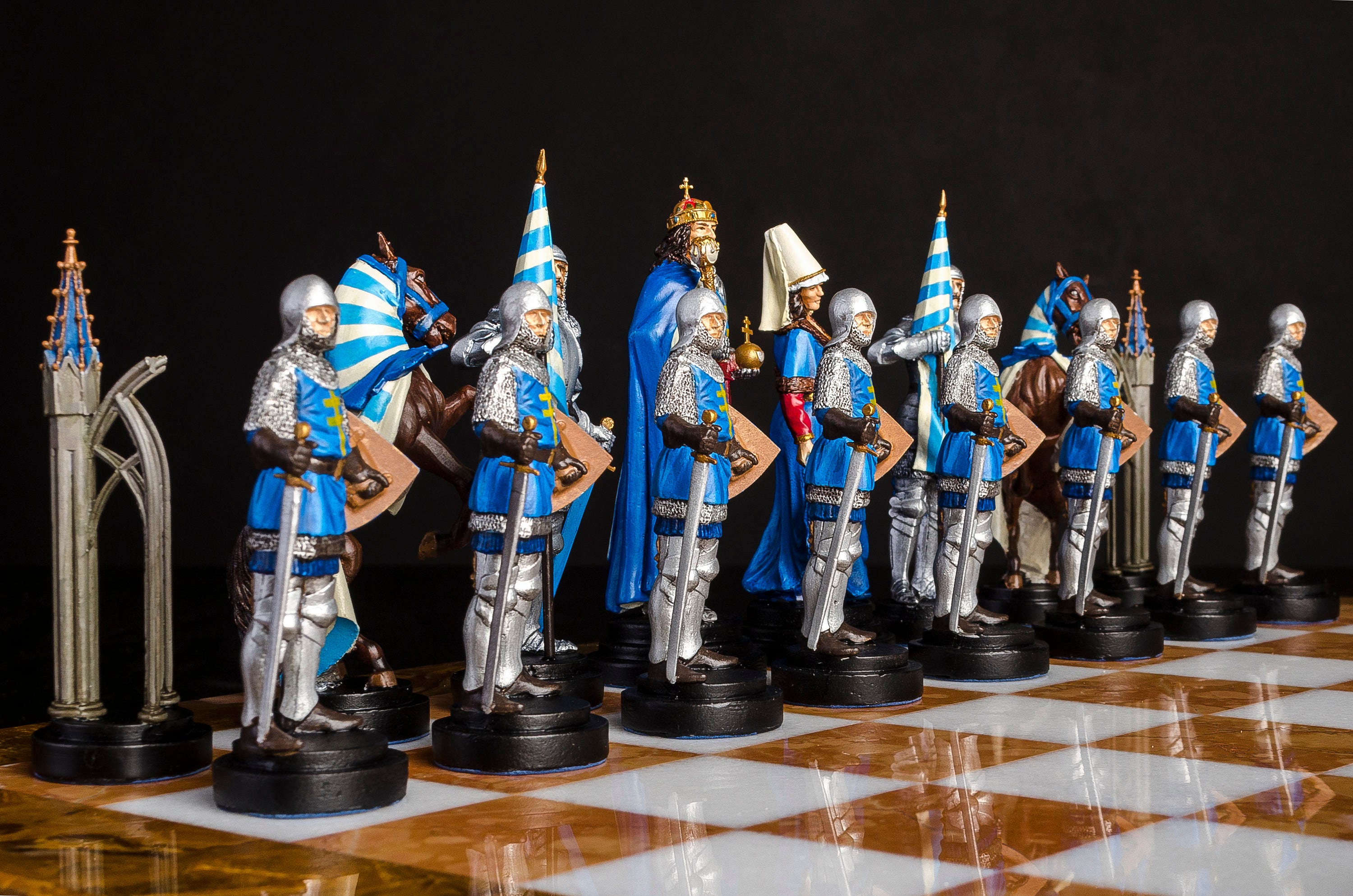 Handmade Chess Set Hungarian - Hand Painted - Etsy
