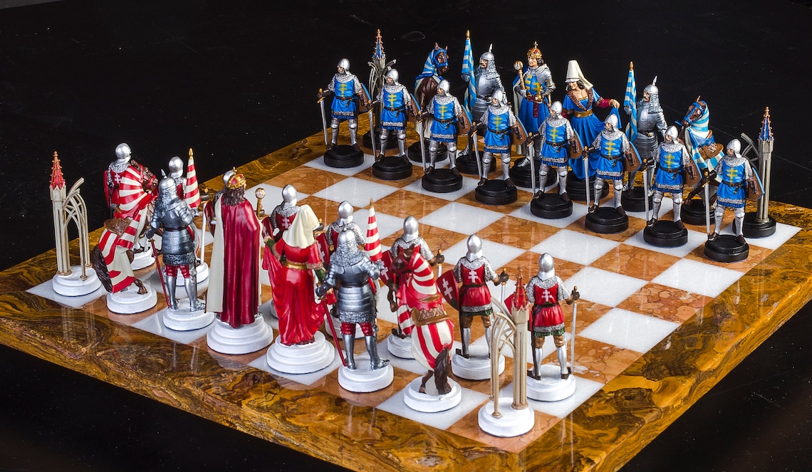 Handmade Chess Set Hungarian Hand Painted - Etsy