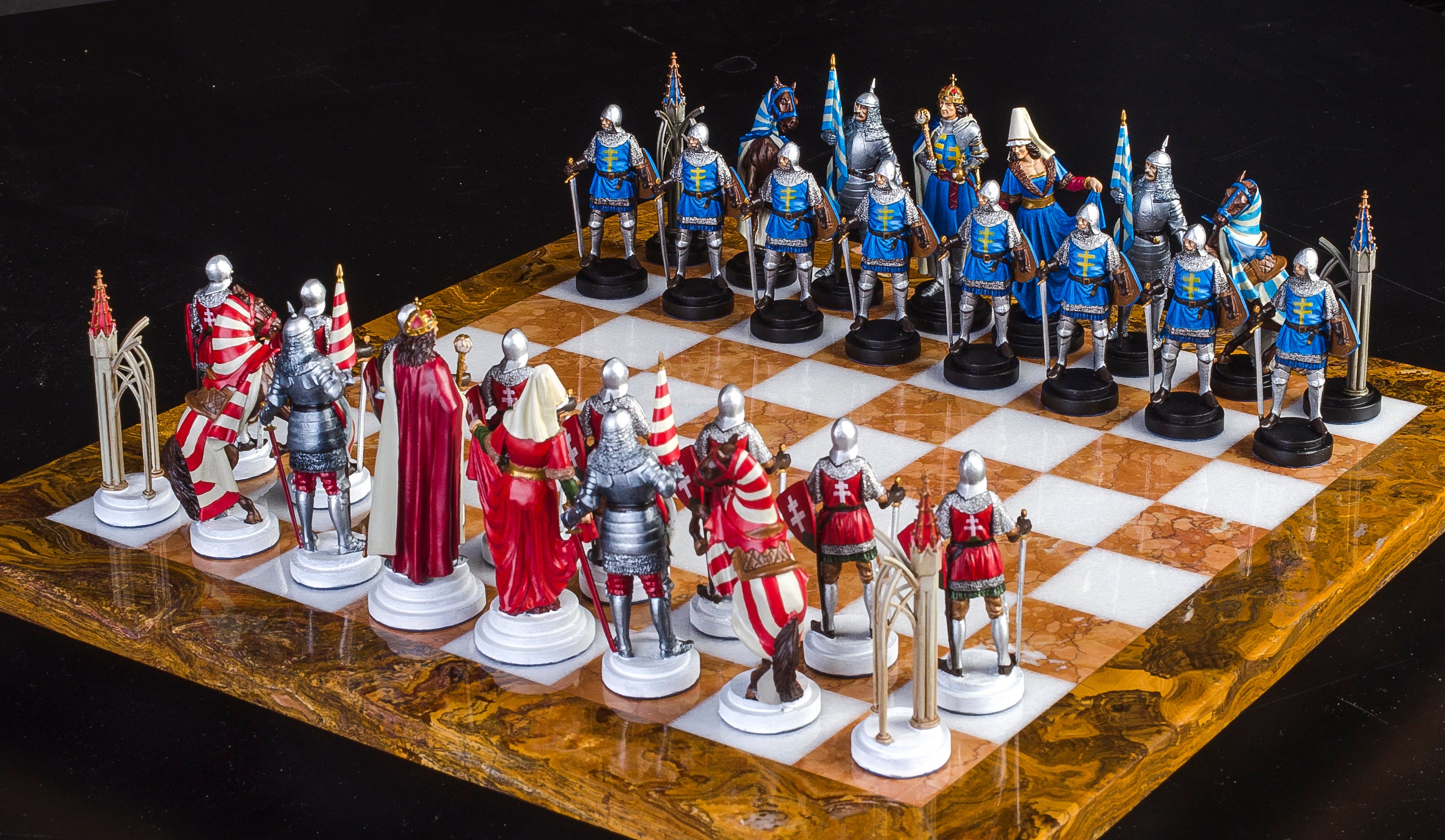Handmade Chess Set Hungarian - Hand Painted - Etsy