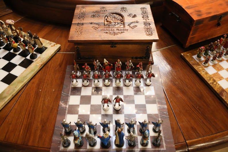 Handmade Chess Set Hungarian - Hand Painted - Etsy
