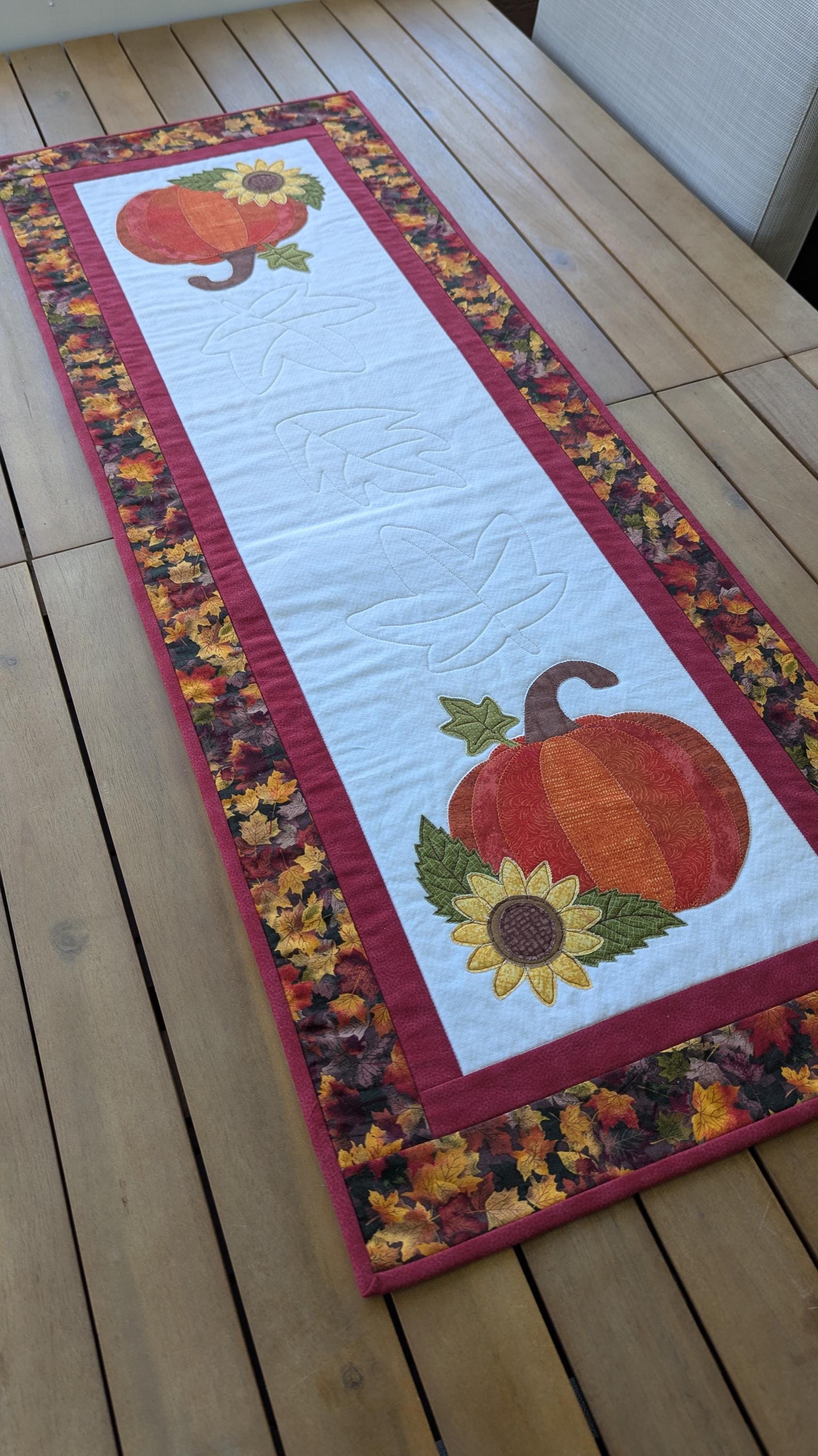 Pumpkin & Sunflower Table Runner - Digital Pattern - Etsy