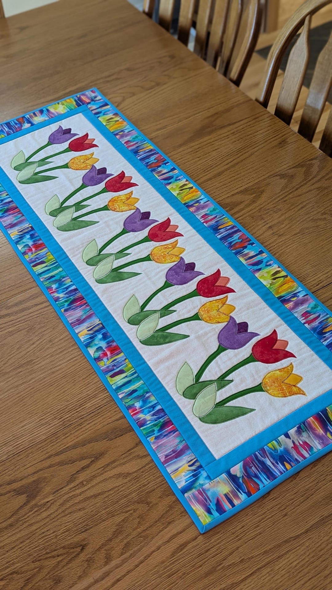Spring Tulips Table Runner - Digital Pattern - Etsy