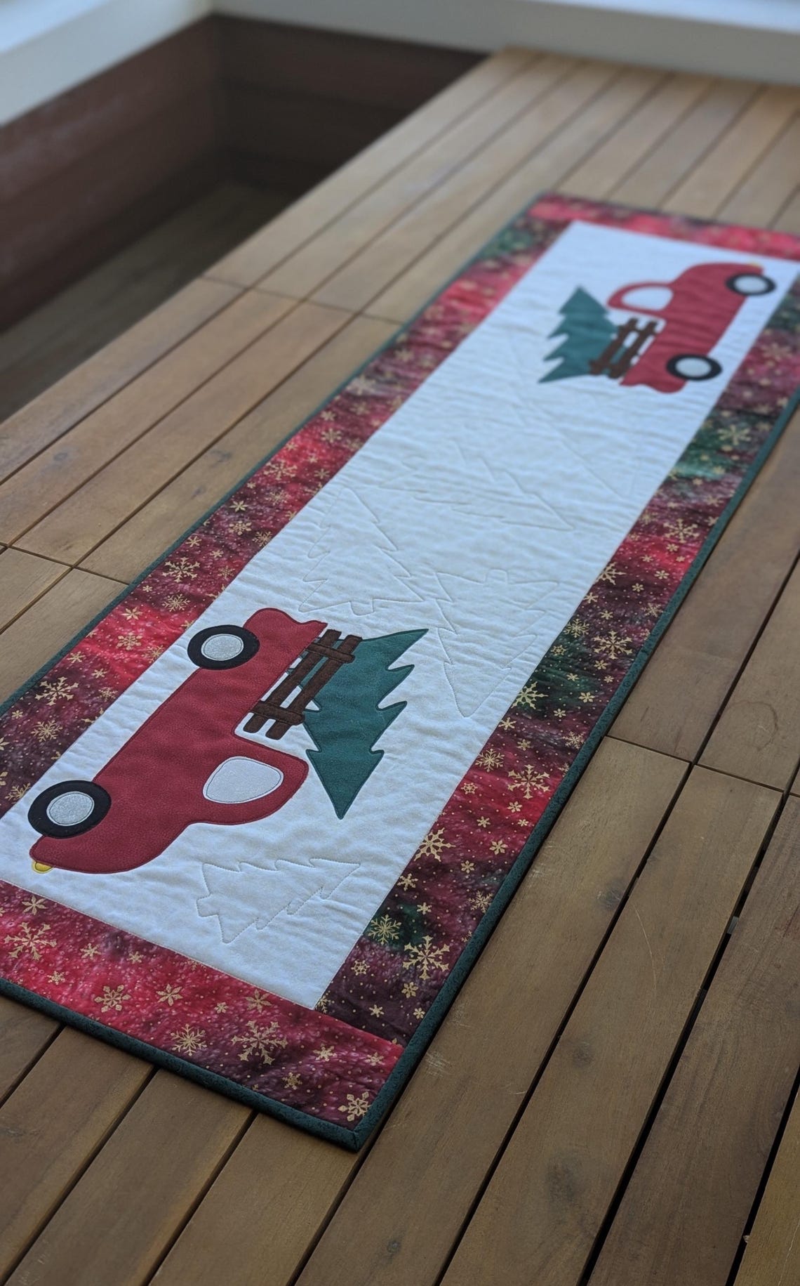 Christmas Truck Table Runner - Digital Pattern - Etsy
