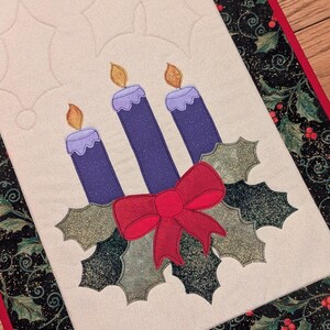 Christmas Advent Candles Table Runner - Digital Pattern - Etsy