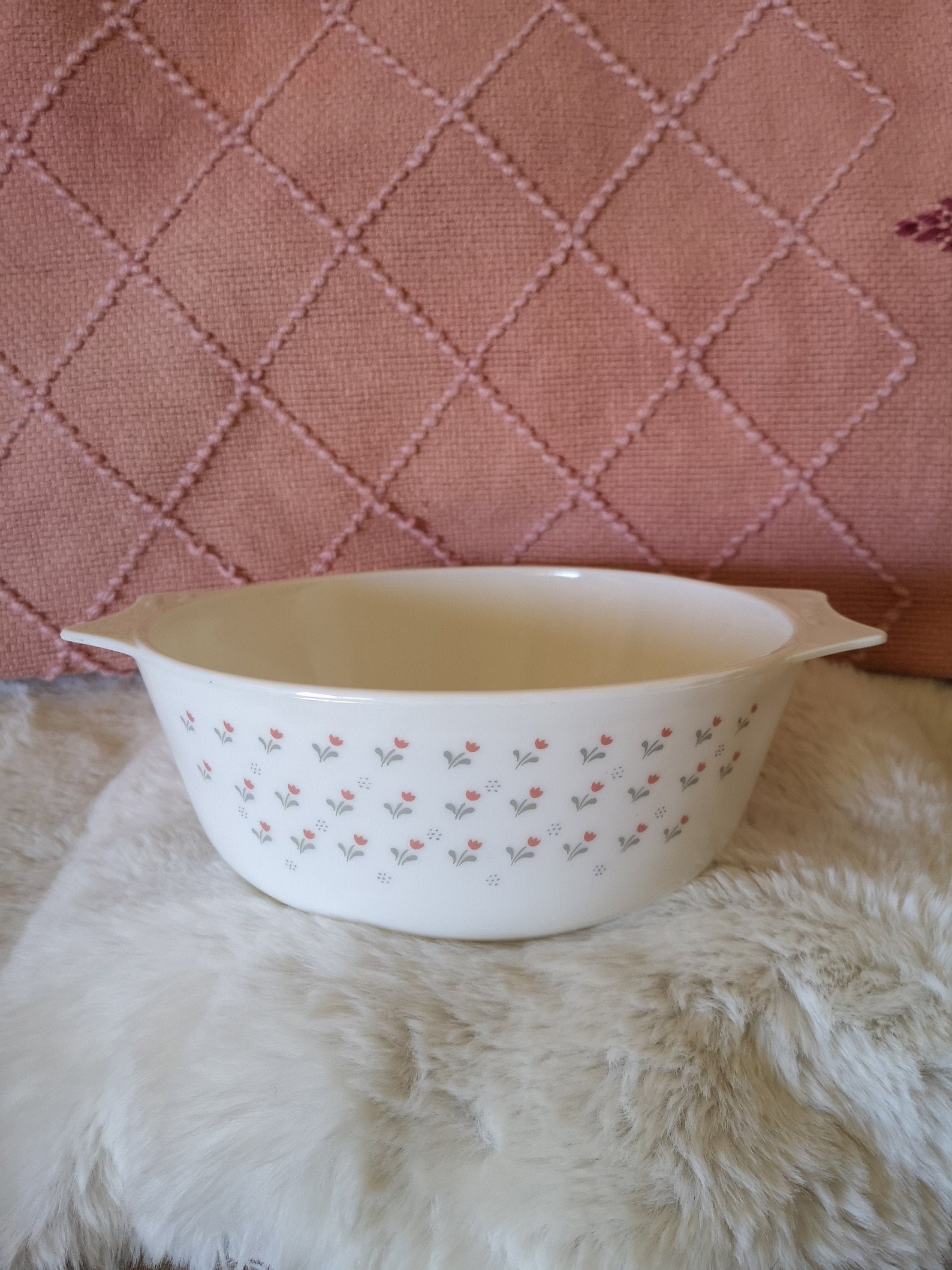 Vintage Pyrex England Laura Pattern Tulips Casserole Dish - Etsy