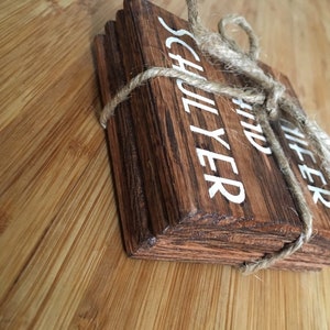 Rustic Wooden Coasters Personalized Coasters - Etsy