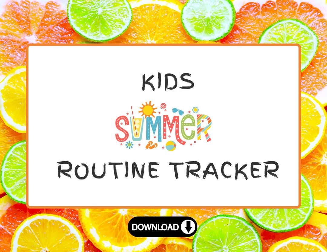 Your Kid's Ultimate Summer Routine Digital Download, Kids Summer ...