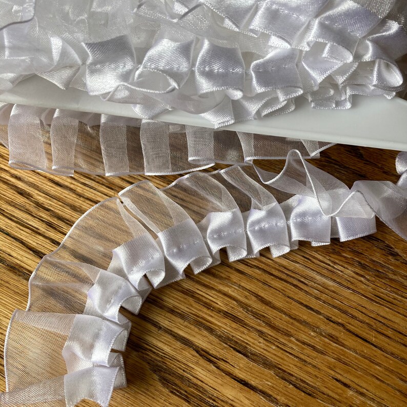 Box Pleat White Trim 1.5 Wide Made in the USA Sold by - Etsy