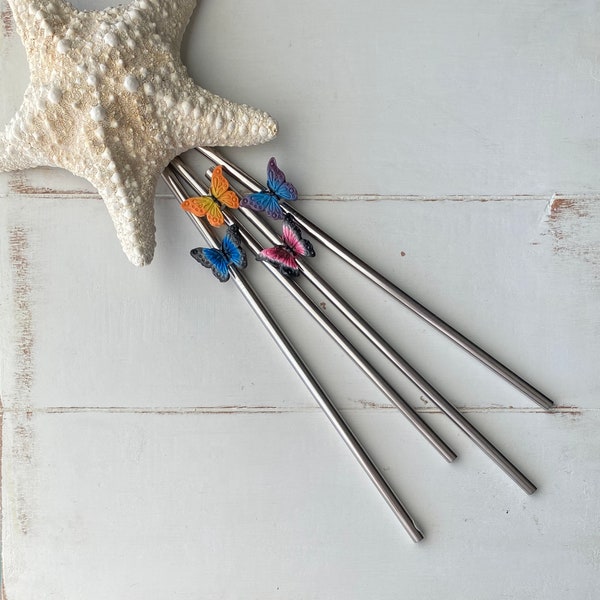 Butterfly Straws - Etsy