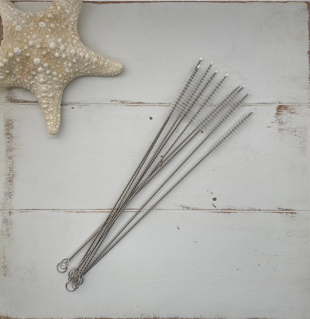 Reusable Straw Cleaning Brush, Brush to Clean Stainless Steel, Bamboo ...