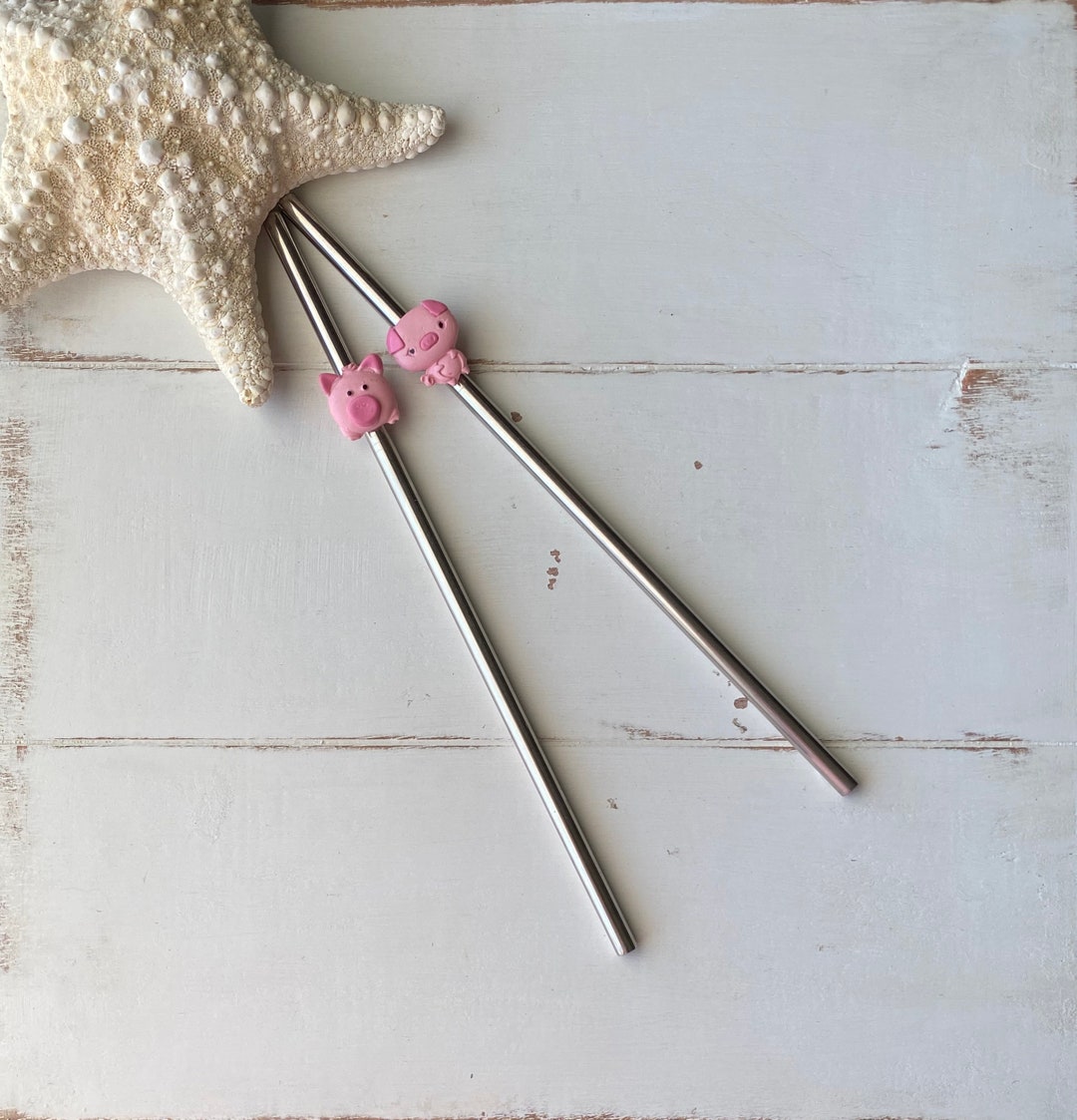 Pig Reusable Straw Stainless Steel Metal, Unique Pig Lover Gift ...