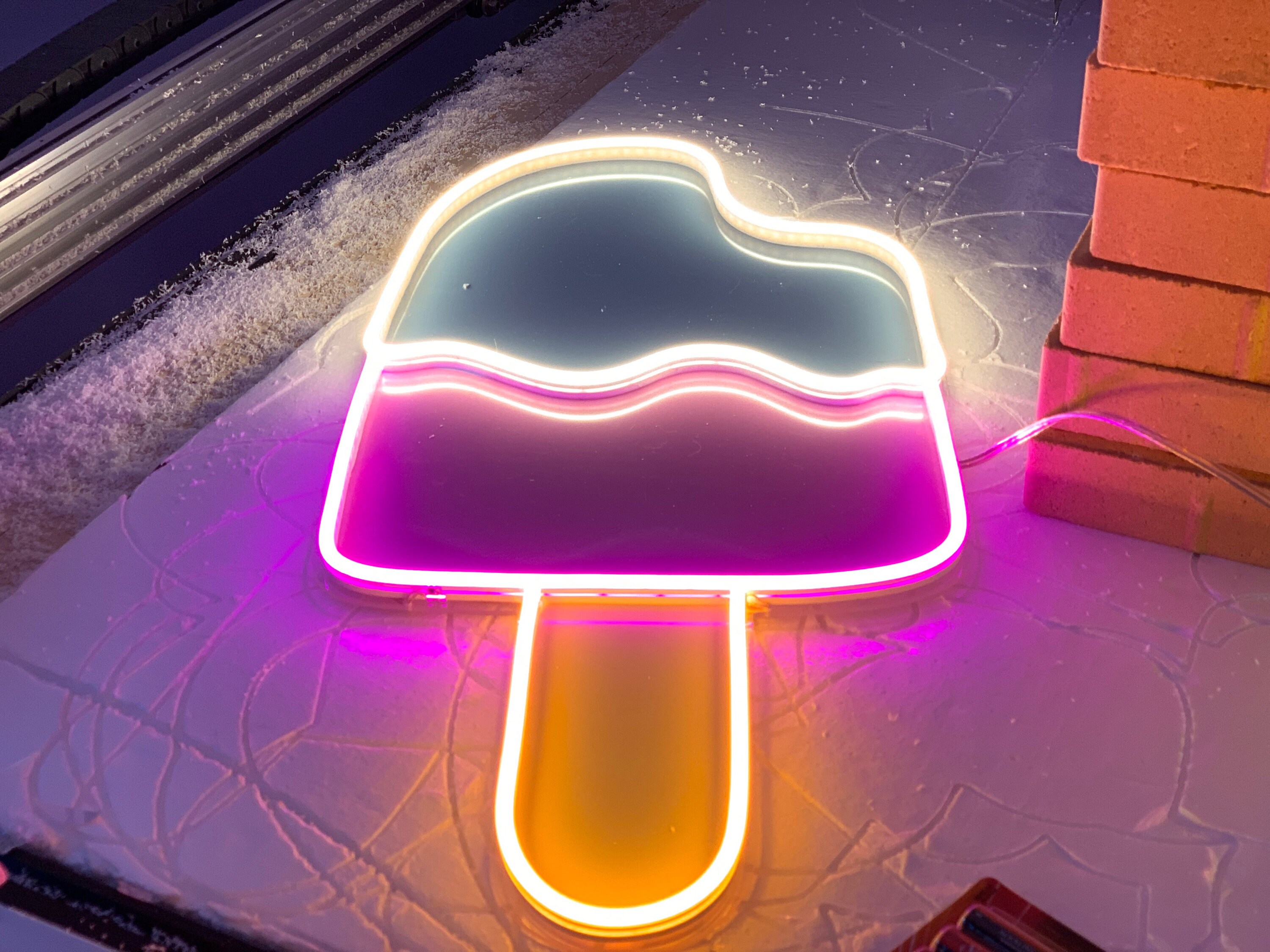 Ice Cream LED Neon Sign Emoticon Food Neon Ice Cream - Etsy