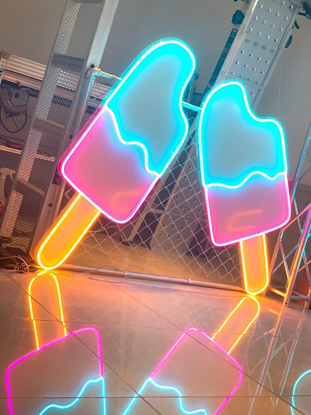 Ice Cream LED Neon Sign Emoticon Food Neon Ice Cream, Christmas ...