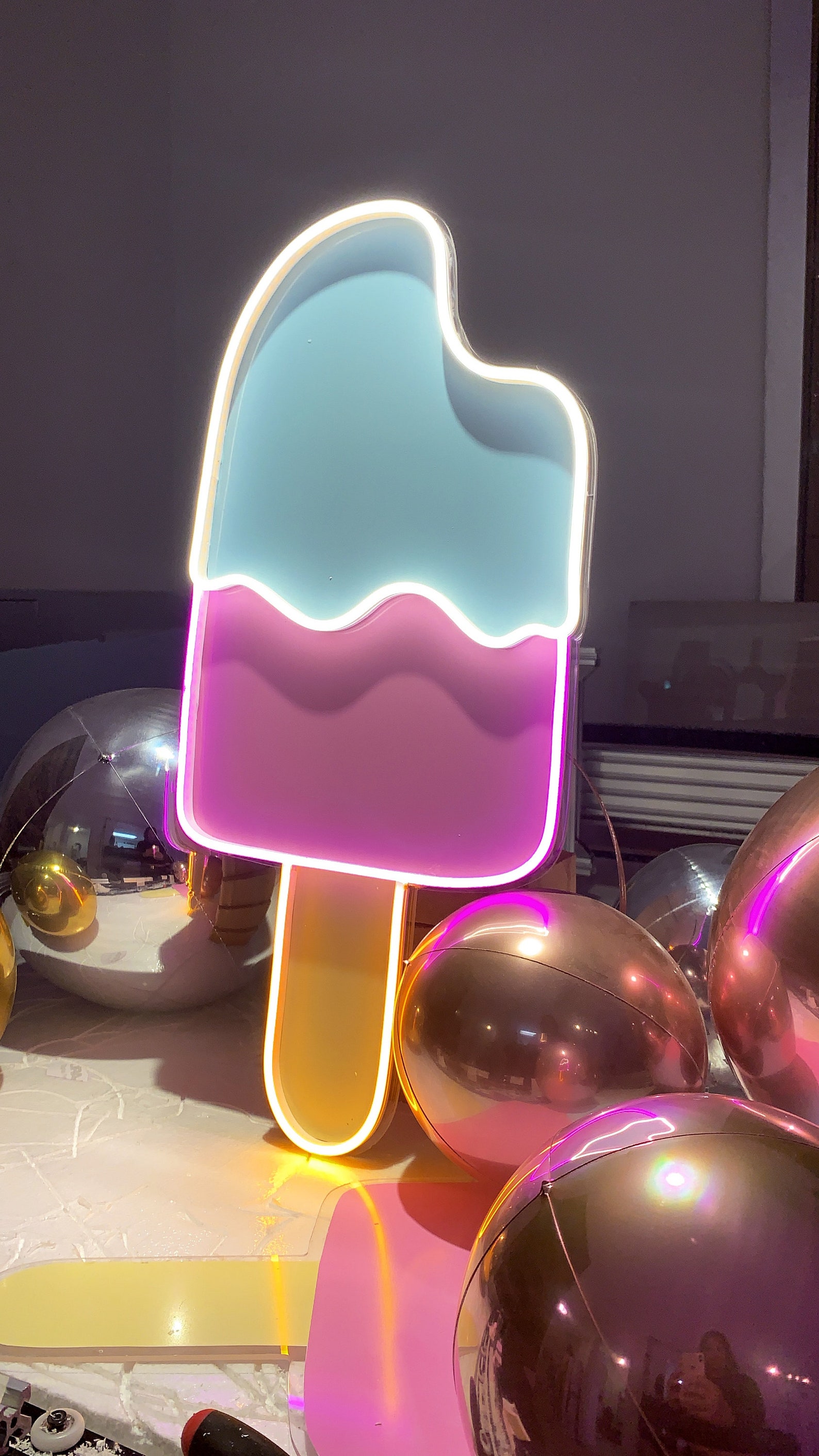 Ice Cream LED Neon Sign - Emoticon Food Neon Ice Cream, Christmas ...