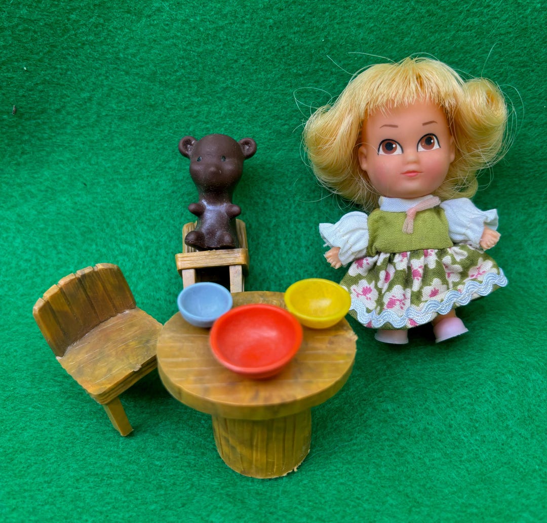 Hasbro Storykins Goldilocks Doll Bear Table and Chairs Near Complete - Etsy