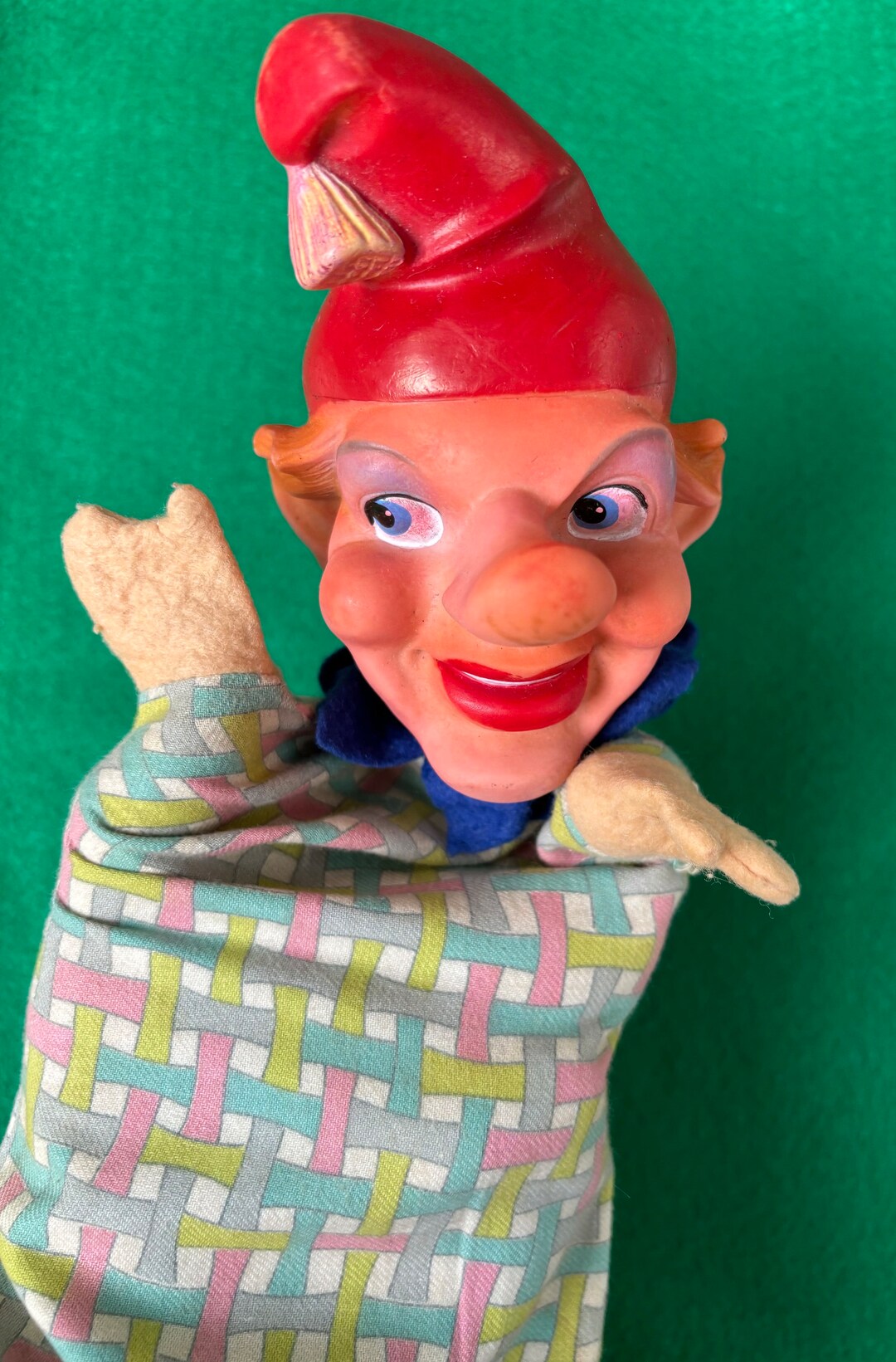 Jester Punch Rubber Head Hand Puppet 1960's Mid Century Toy - Etsy