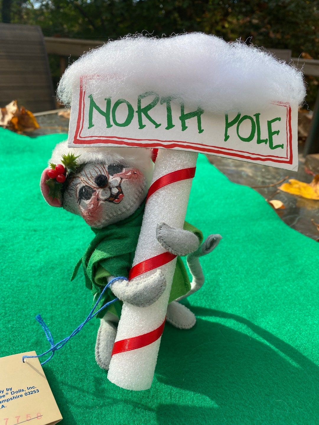 Annalee Mobilitee Santa Mouse Holds North Pole Sign - Etsy