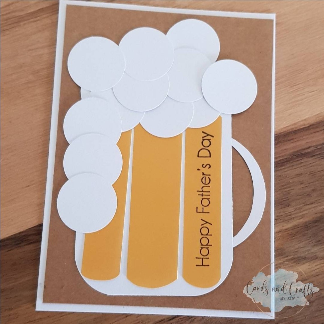 Beer Card Happy Fathers Day Card Dsshandmade - Etsy Australia