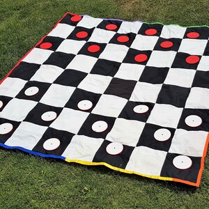Giant Checkers Outdoor Checkers Game Dsshandmade - Etsy