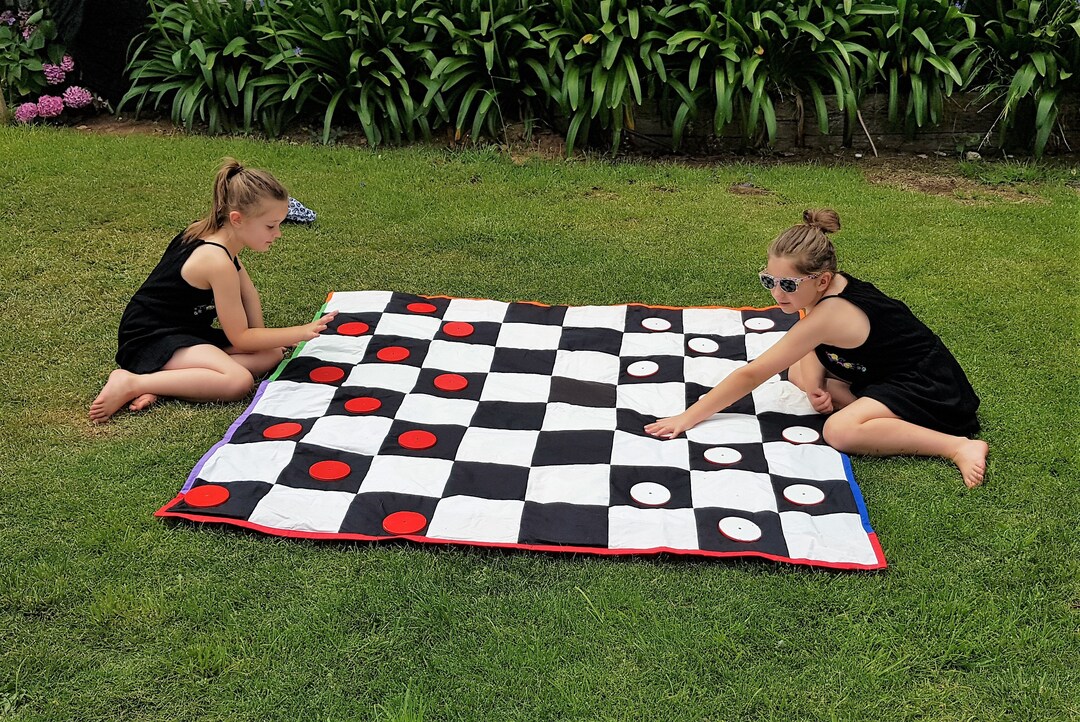 Giant Checkers Outdoor Checkers Game Dsshandmade - Etsy