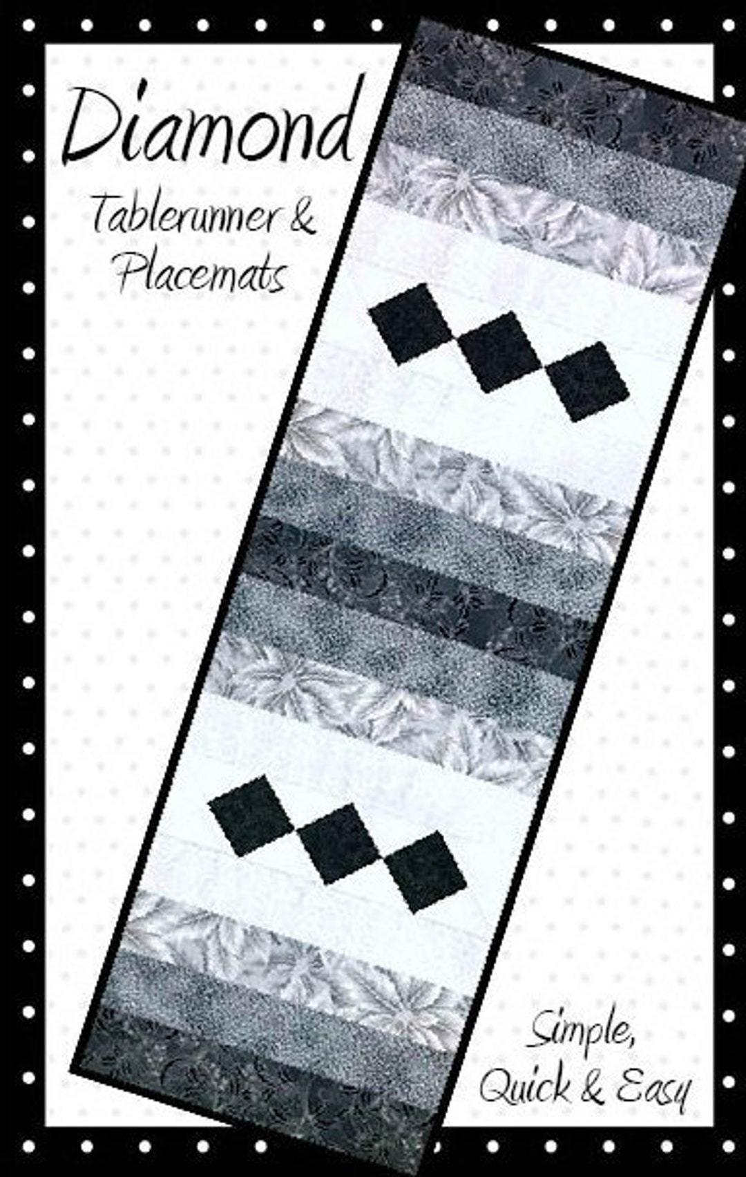 Diamond Tablerunner Pattern Digital Download PDF - Etsy