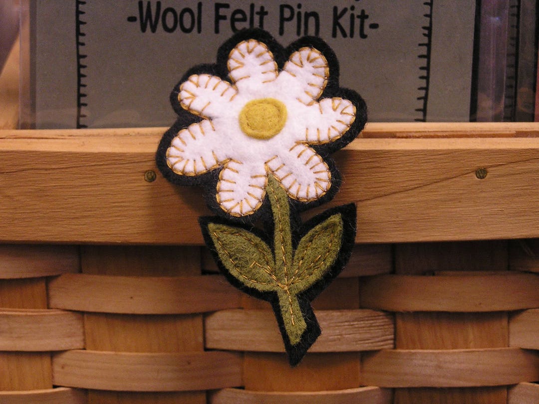 Spring Daisy Wool Felt Pin Pattern Digital Download PDF - Etsy
