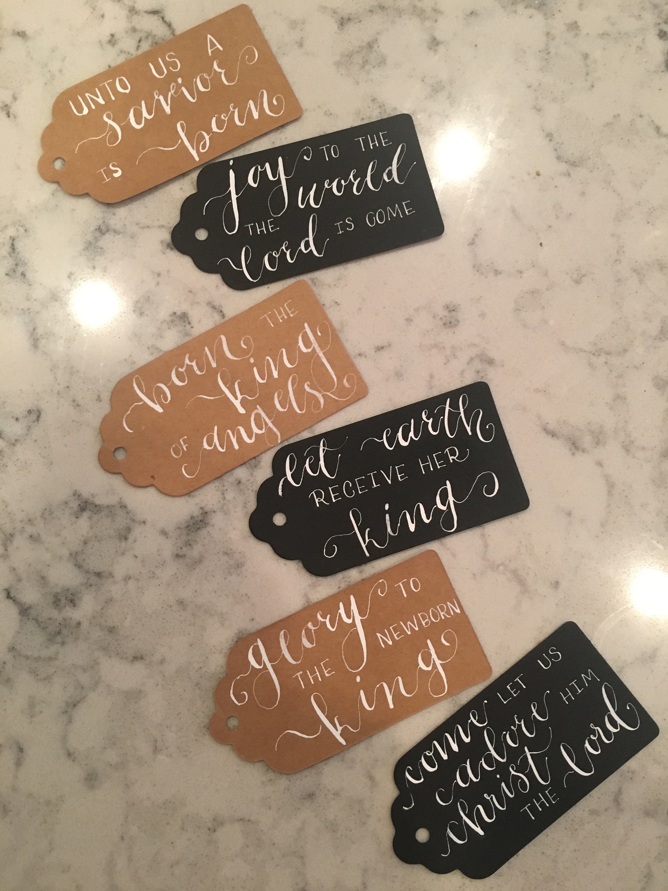 Hand Lettered Gift Tags | Custom Calligraphy Name Plates - Etsy