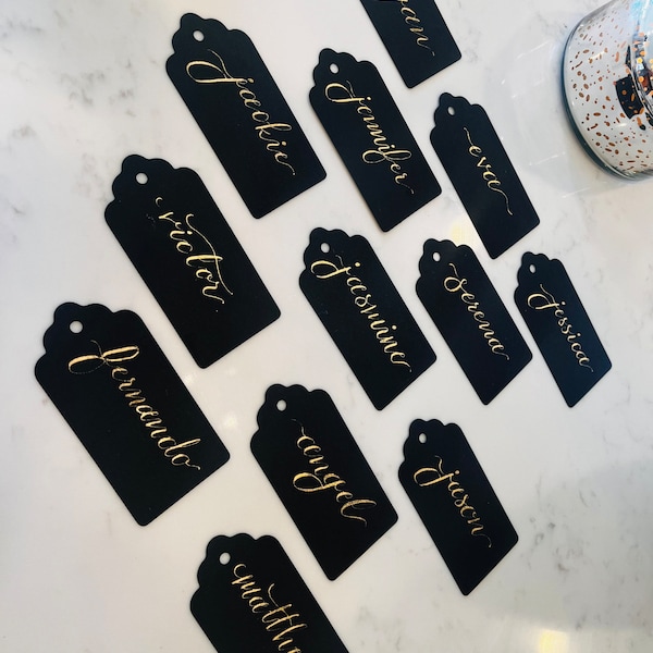 Calligraphy Tags - Etsy