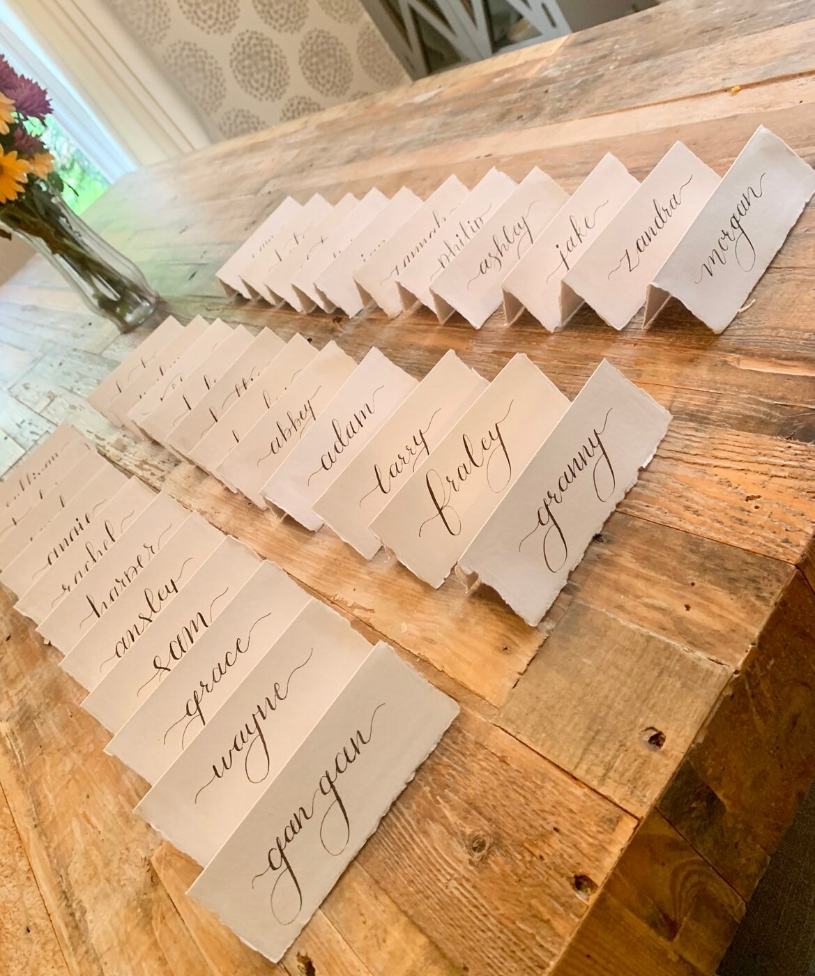 Hand Lettered Gift Tags | Custom Calligraphy Name Plates - Etsy
