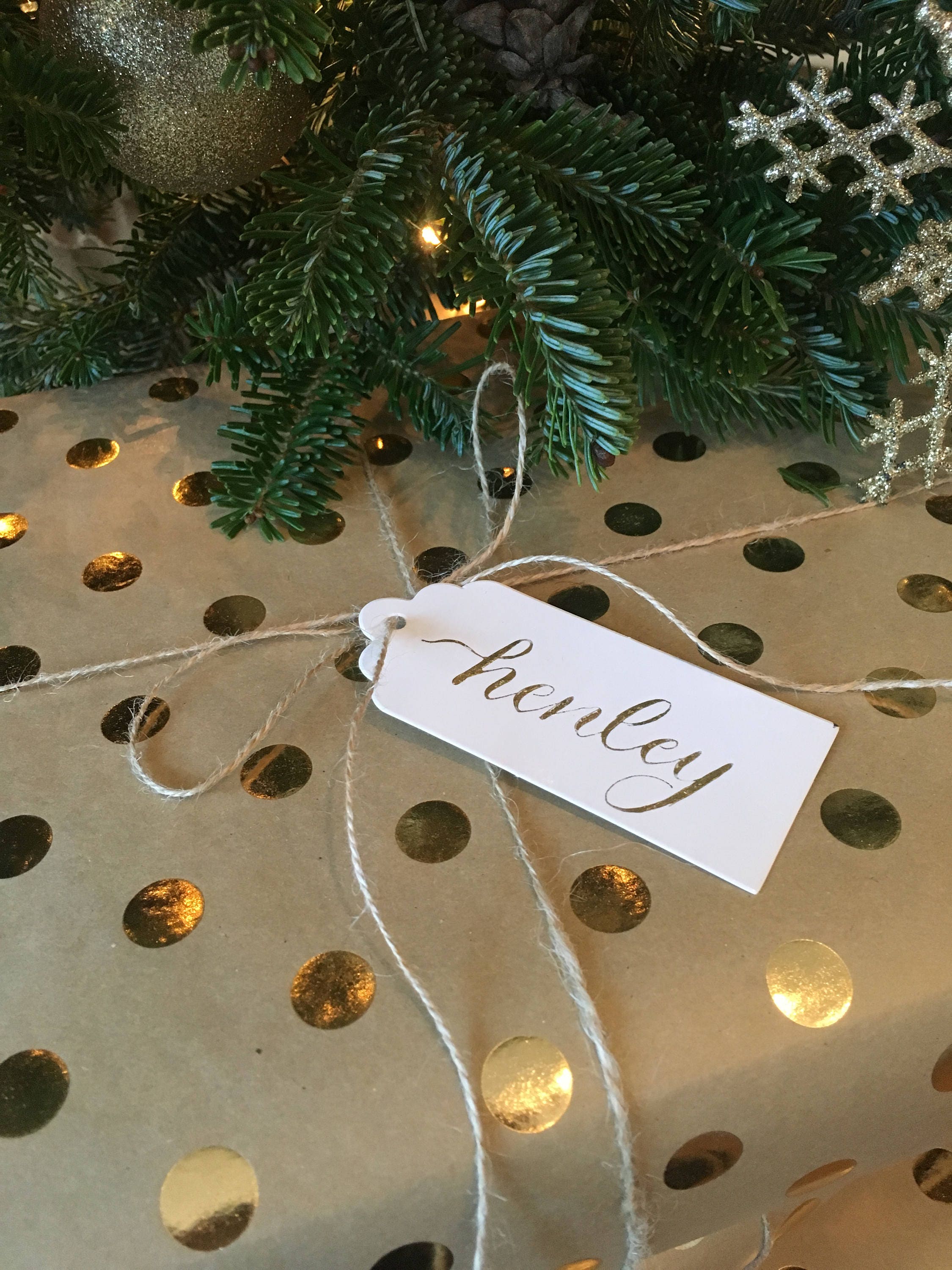 Hand Lettered Gift Tags Custom Calligraphy Name Plates - Etsy