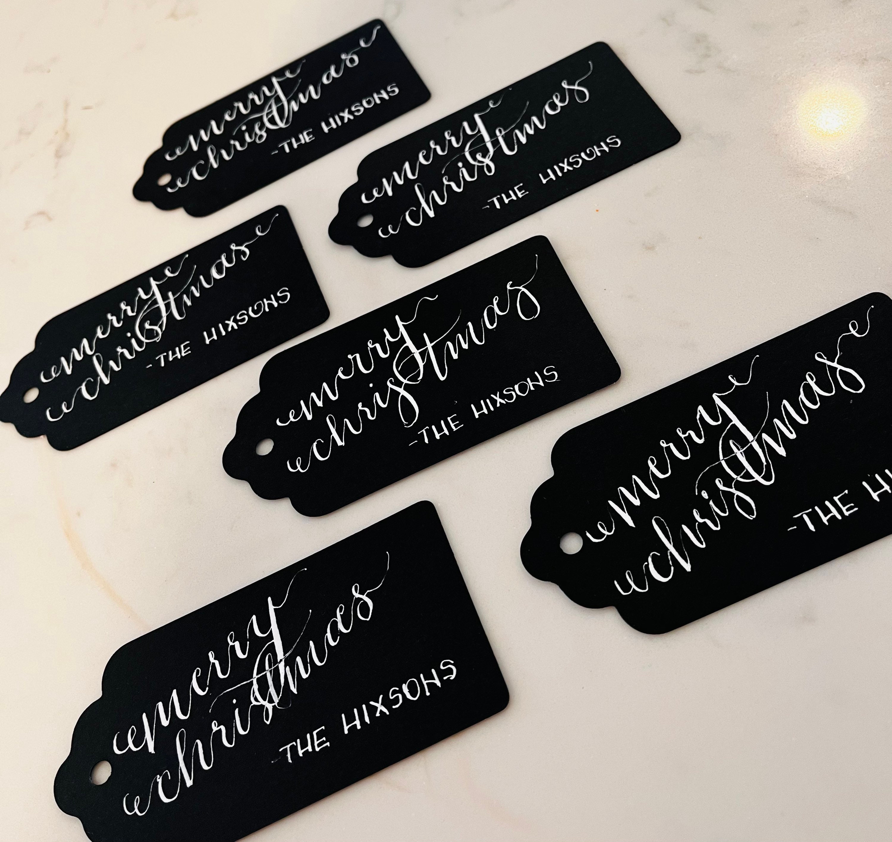 Hand Lettered Gift Tags Custom Calligraphy Name Plates - Etsy