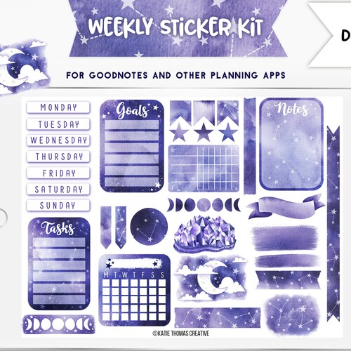 Printable Planner Weekly Sticker Kit 39 Aesthetic Stickers - Etsy Australia
