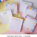 Printable Memo Pad Notes Pastel Rainbow Floral Stationery to - Etsy