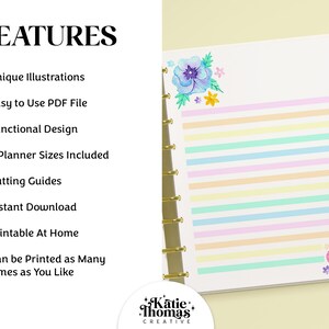 Rainbow Floral Printable Letter Writing Paper, Printable Stationery ...