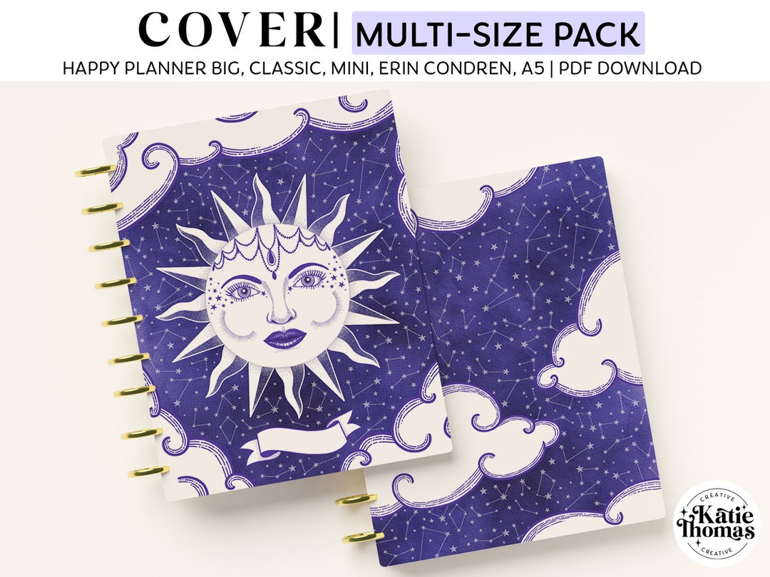 Celestial Sun Printable Planner or Notebook Cover for Happy Planner ...