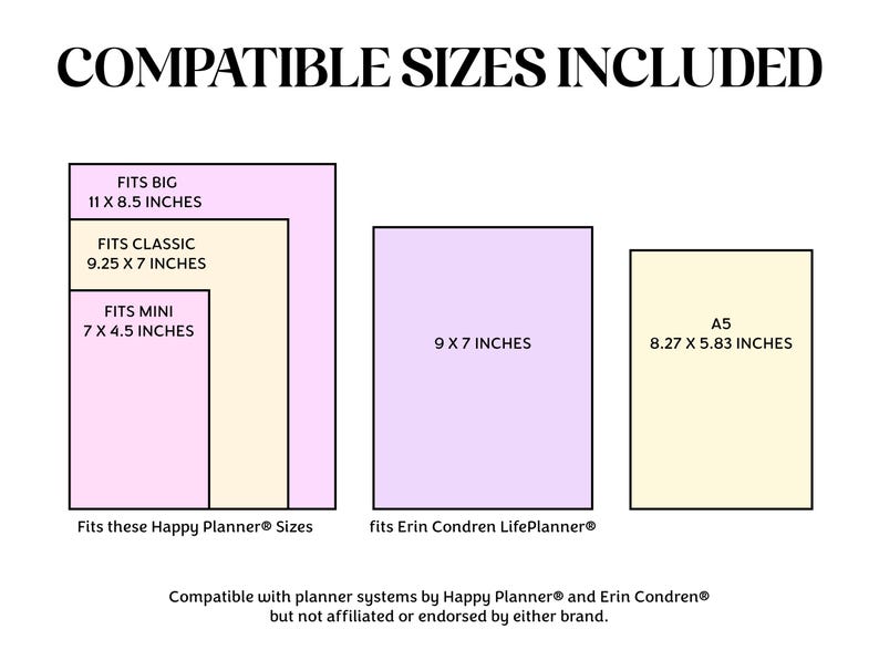 Printable Colouring WEEKLY Planner Inserts Fits Happy Planner Classic ...