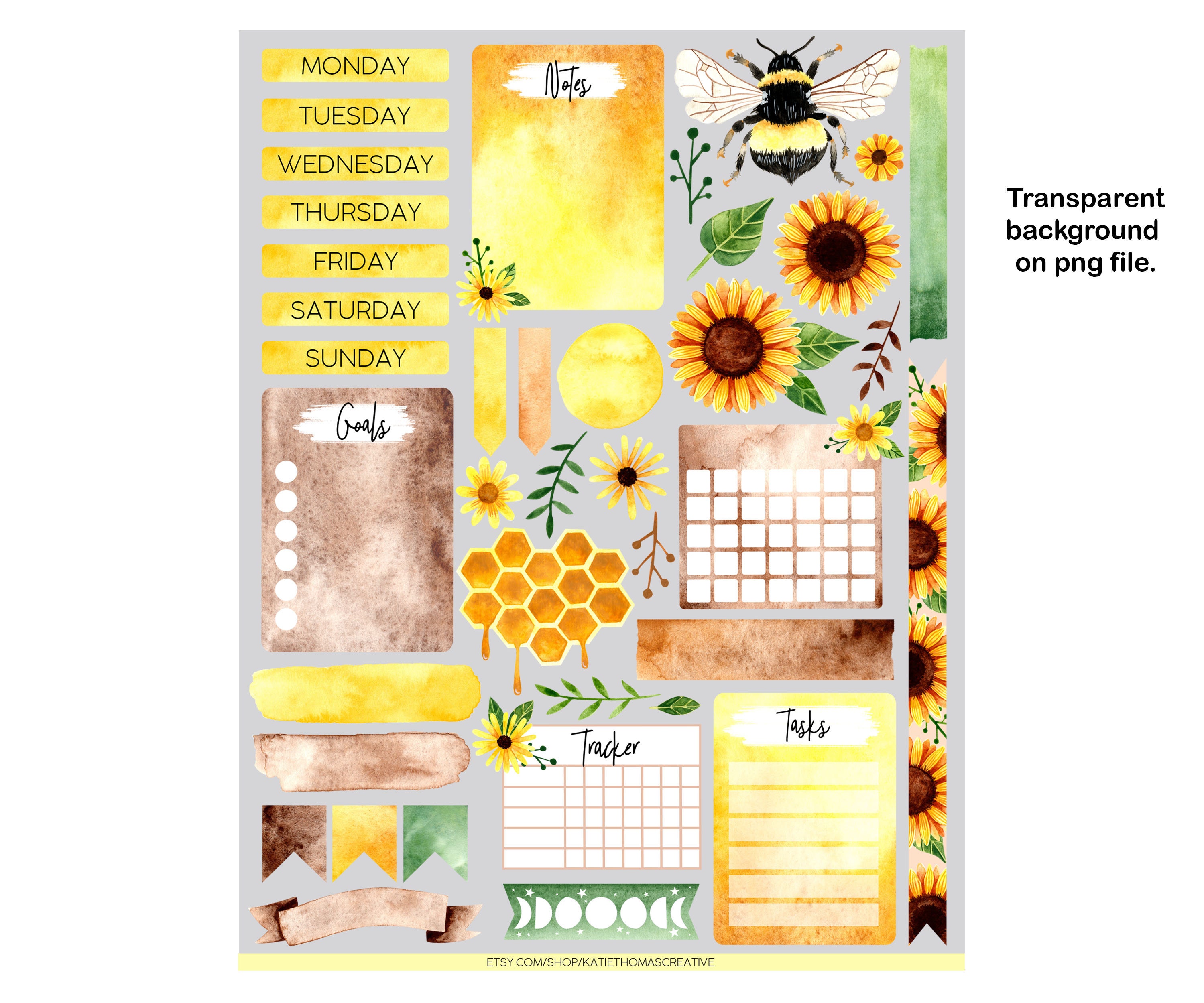 Printable Planner Weekly Sticker Kit 39 Aesthetic Stickers - Etsy