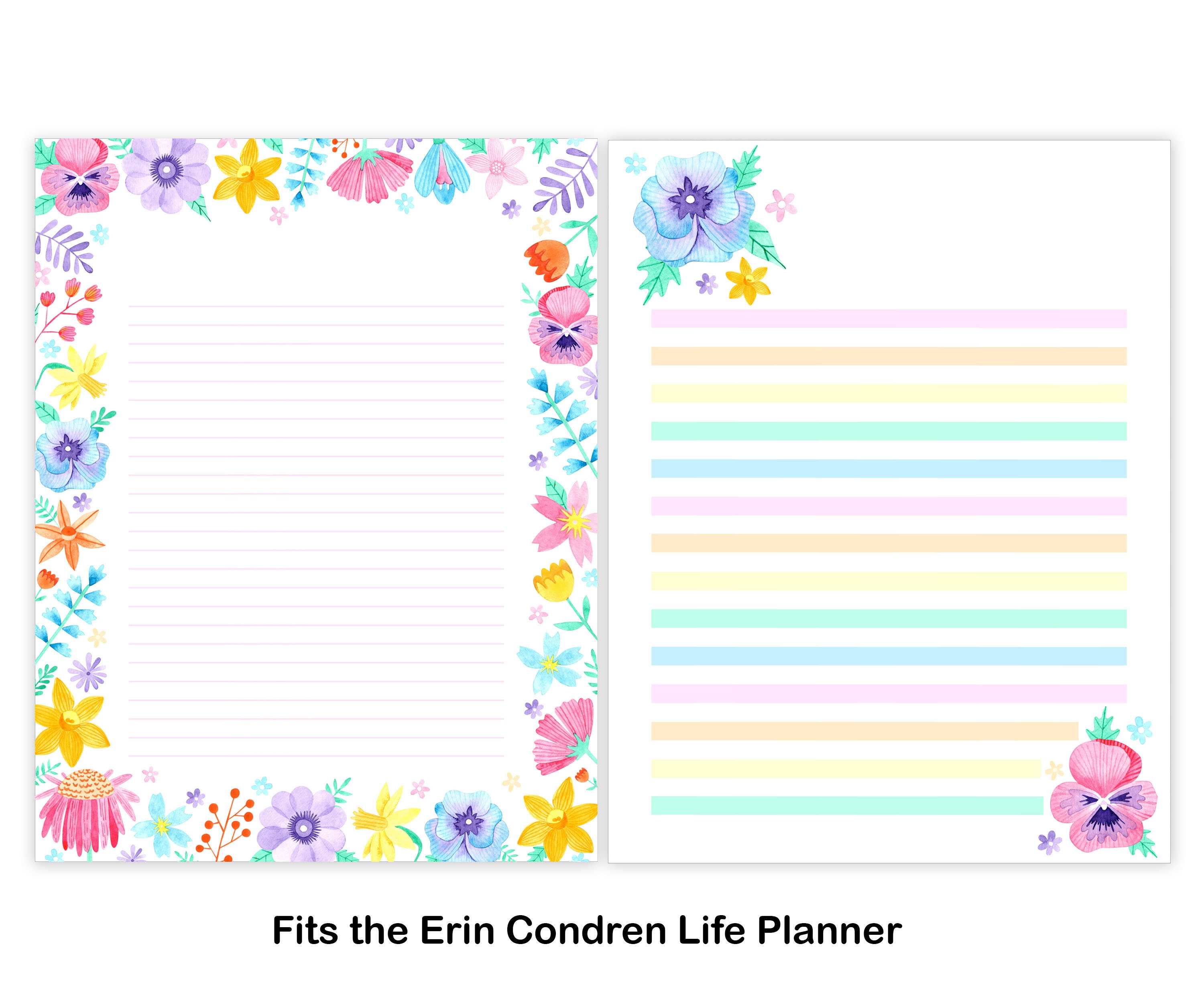 Rainbow Floral Printable Letter Writing Paper Printable - Etsy Australia