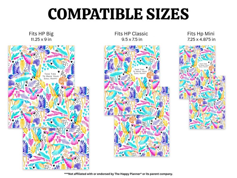 Summer Jungle Theme Printable Planner or Notebook Cover Fits Happy ...