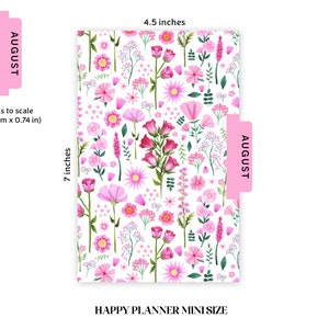 Printable Monthly Planner Dividers and Tabs for Happy Planner Classic ...