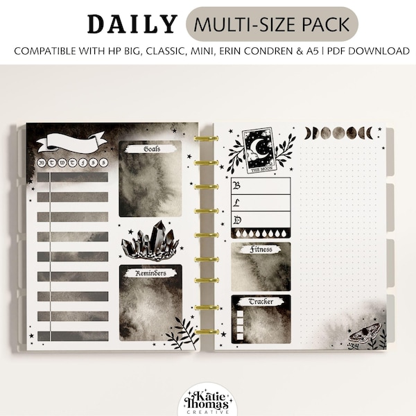Printable Coloring DAILY Planner Inserts Fits Happy Planner Classic ...