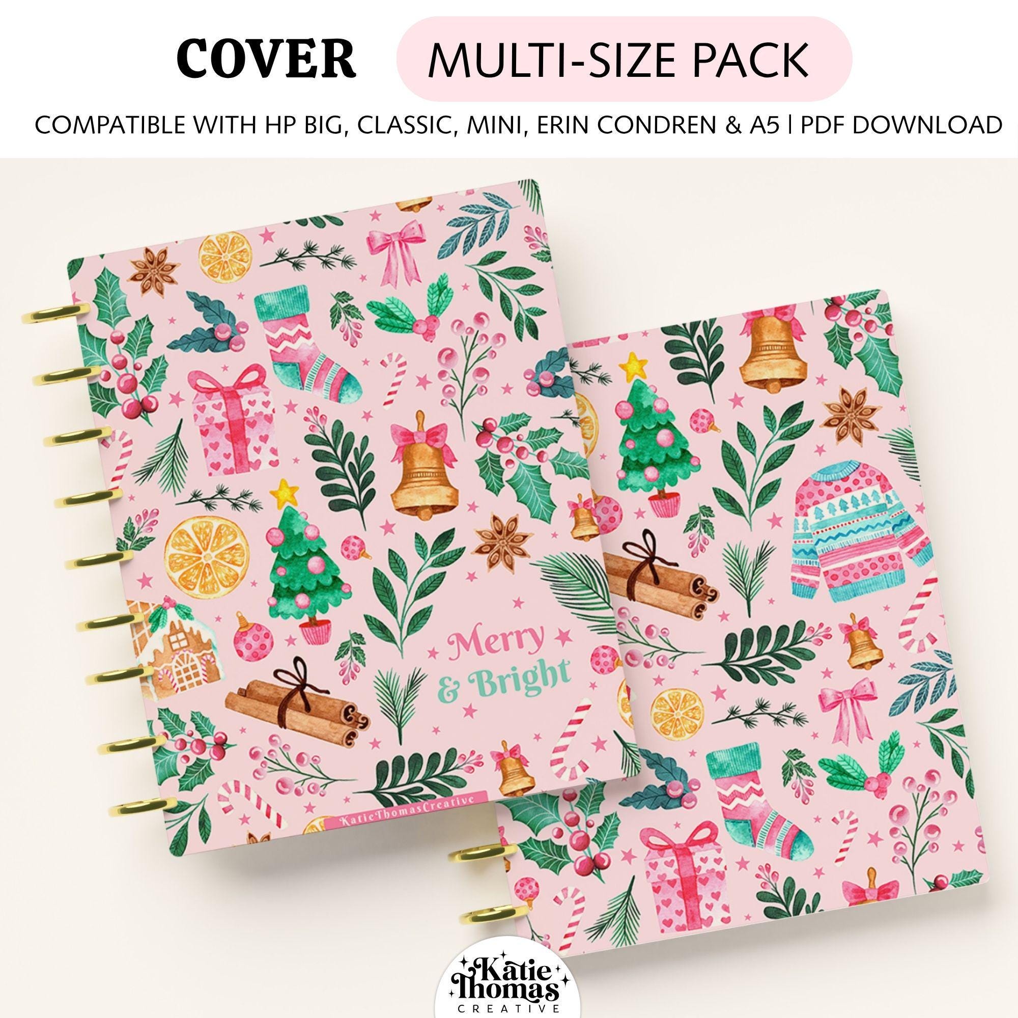 Christmas December Printable Planner or Notebook Cover Fits Happy ...