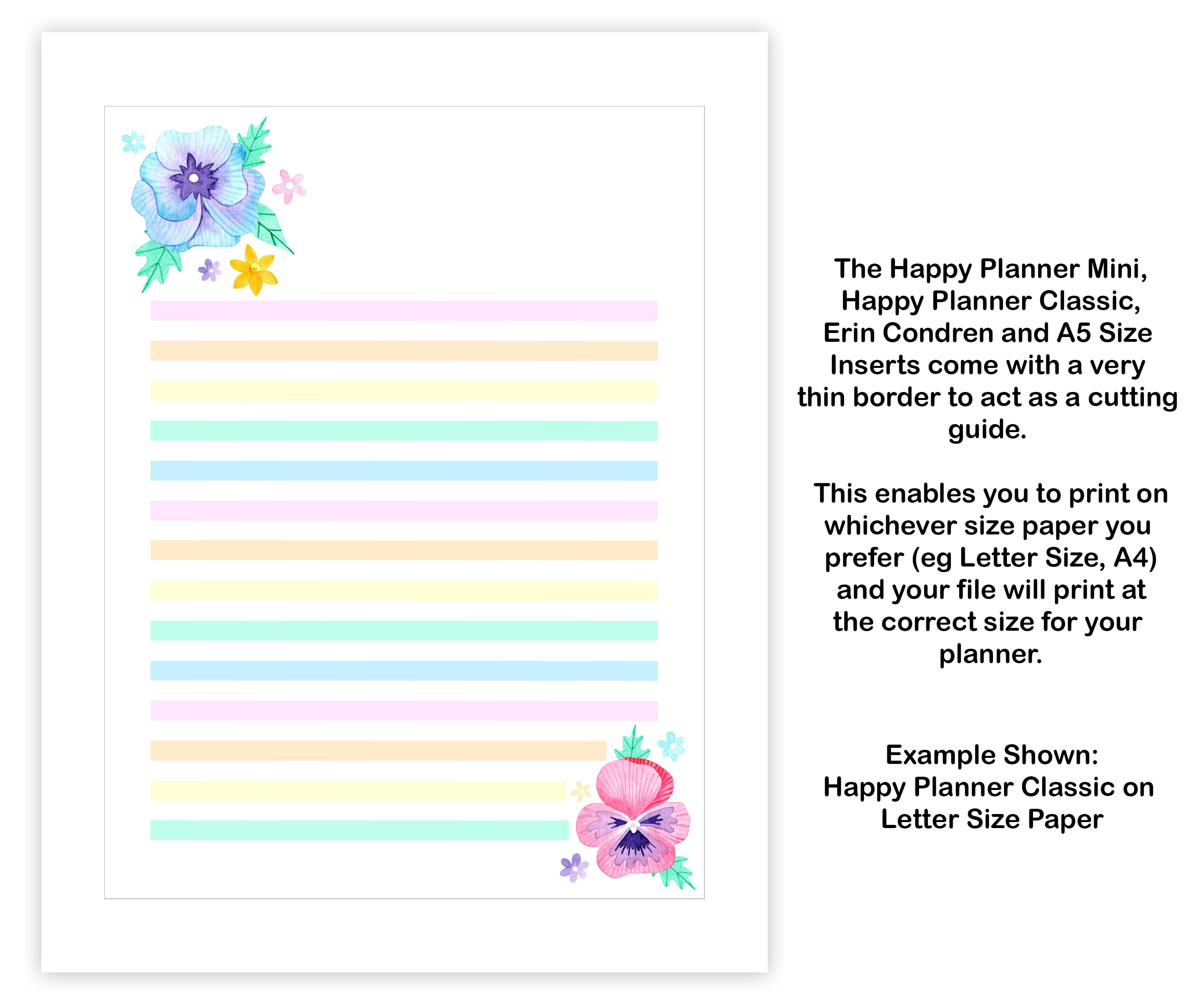 Rainbow Floral Printable Letter Writing Paper Printable | Etsy