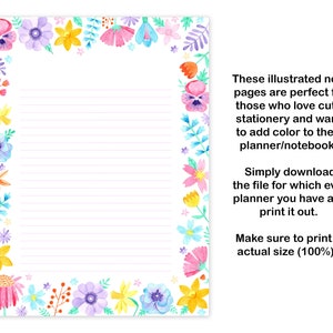 Rainbow Floral Printable Letter Writing Paper Printable - Etsy Australia