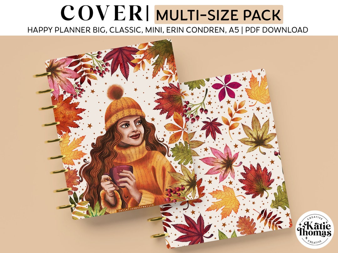 Autumn Leaves Printable Planner or Notebook Cover for Happy Planner ...
